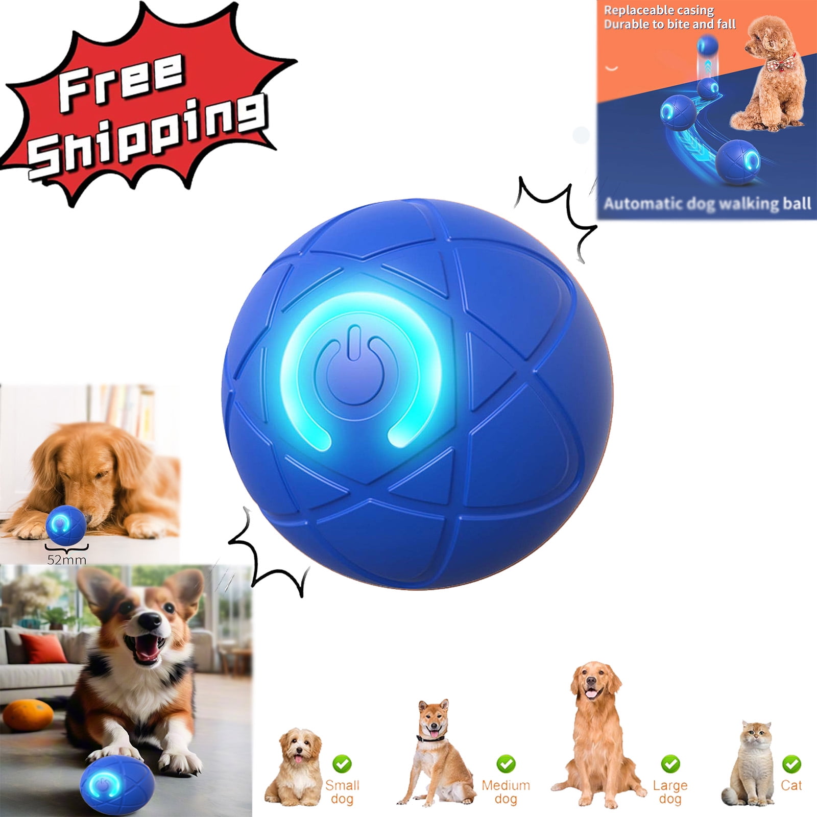Click here for Moving Dog Ball  Interactive Dog Toys Dog Ball  2.... prices