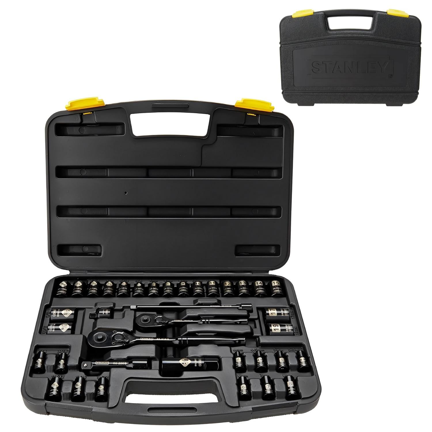 Autocle 3/8 A 1/4 Inch Con 37 Pzs Cromo Negro 87-320 Stanley Stanley 87 ...