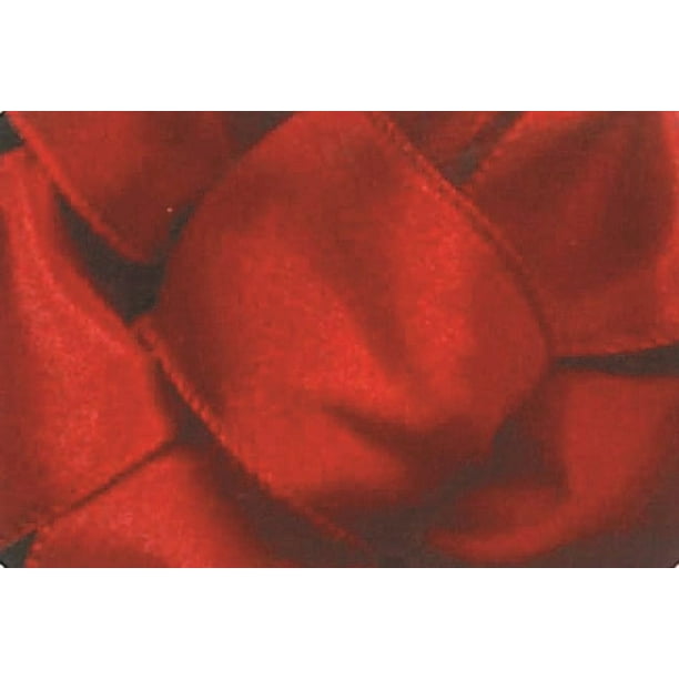 Red Wired Taffeta Ribbon - Walmart.com