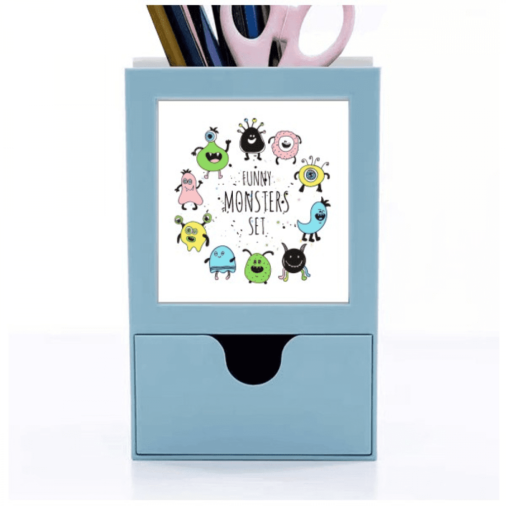 Universe And Alien Monster Set Desk Supplies Organizer Pen Holder Card ...
