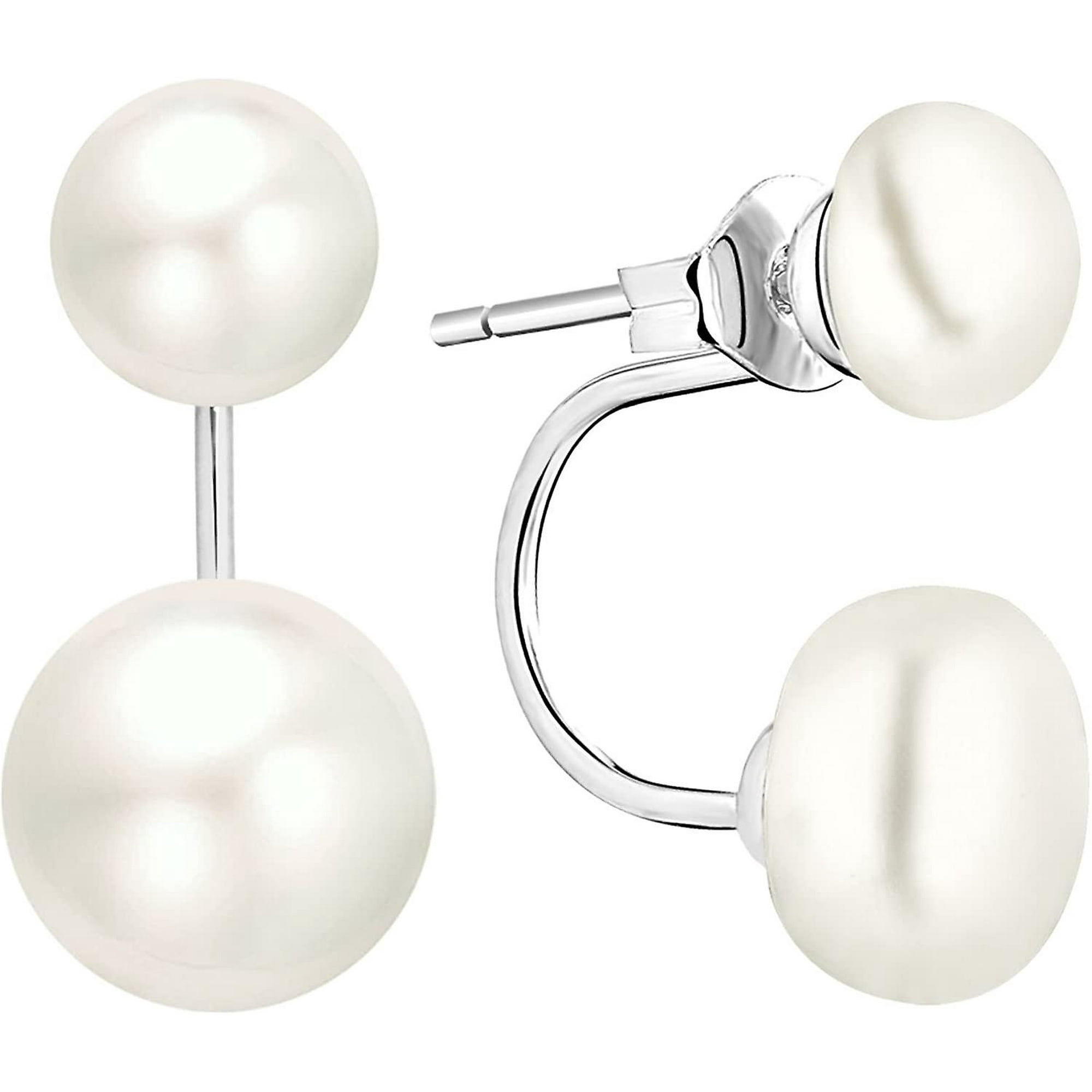 Click here for Quantity Womens Double Pearl Earrings 25 Sterling... prices