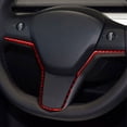 Ana 1pcs Hot Sale Red Carbon Fiber Interior Steering Wheel Cover Trim ...