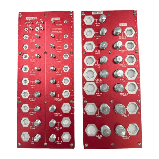 Herramienta de medición de comprobador de roscas de 2 piezas para ingenieros mecánicos, calibre ...