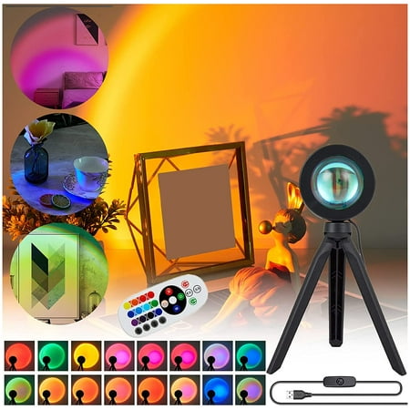 Sunset Lamp, 16 Colors Changing Projector with Remote, Rainbow ...