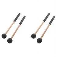 2 Pcs 12.5Inch Bass Steel Drum Mallets, Felt Drum Sticks with Stainless ...