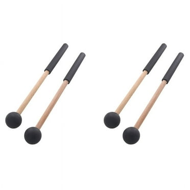 2 Pcs 12.5Inch Bass Steel Drum Mallets, Felt Drum Sticks with Stainless ...