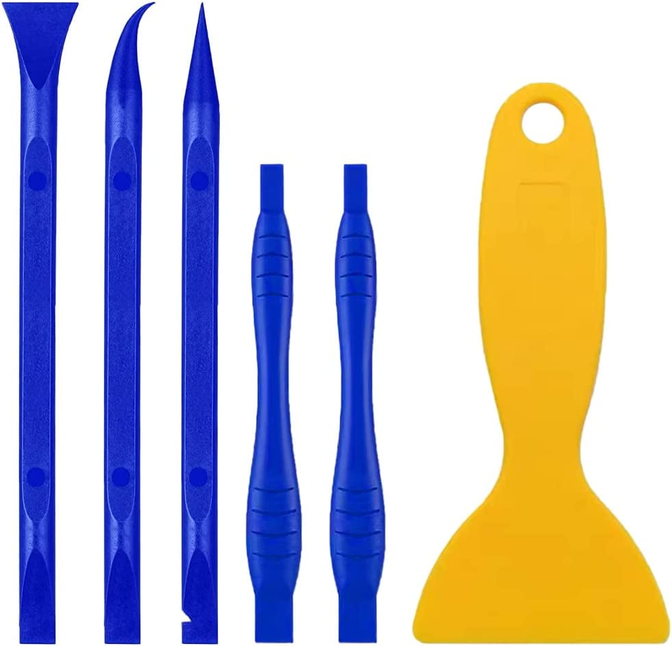 6PCS Carbon Fiber Plastic Scraper, Non-Scratch Small Plastic Scraper ...