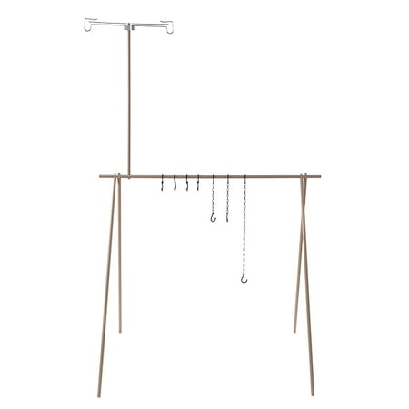 Homgeek Wood Lantern Stand Camping Tools Hanging Rack Portable Tripod ...