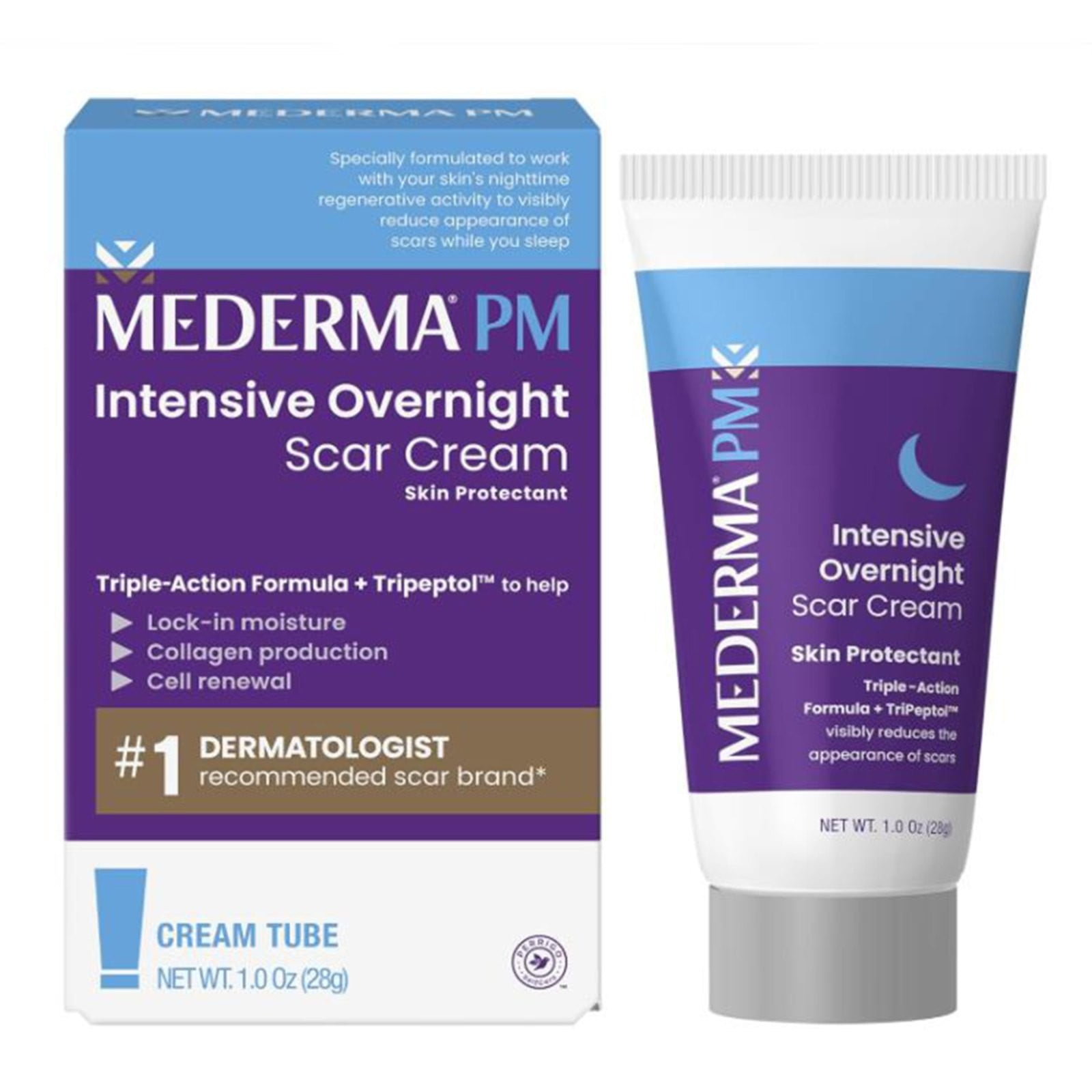 Mederma Pm Intensive Overnight Scar Cream, Works with Skin'S Nighttime ...