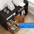 Dextrus 2 Drawer Wood File Cabinet, Mobile Lateral Filing Cabinet with ...
