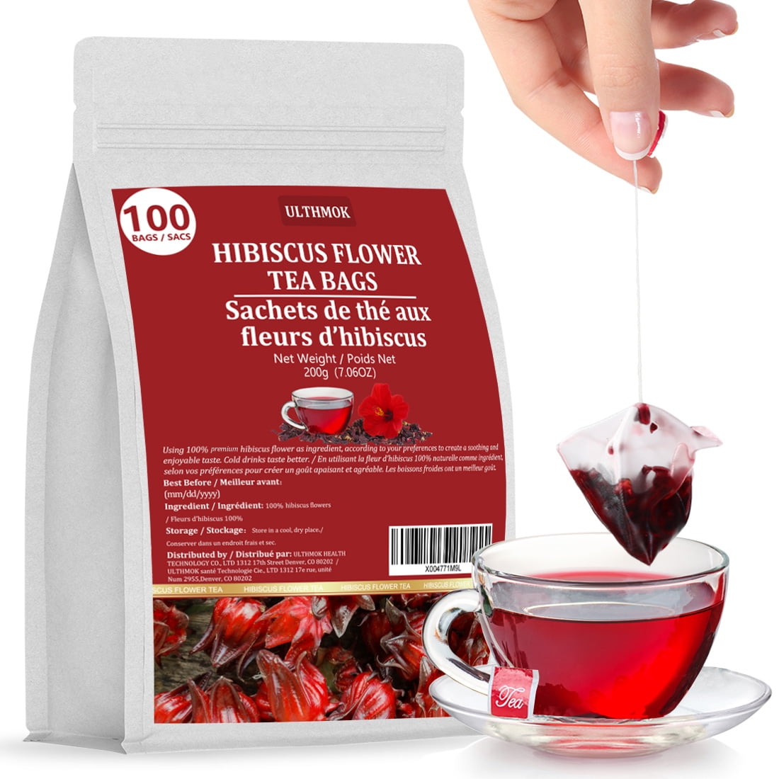 Click here for Ulthmok Hibiscus Tea Bags 100 Tea Bags/7.06 Oz 100... prices
