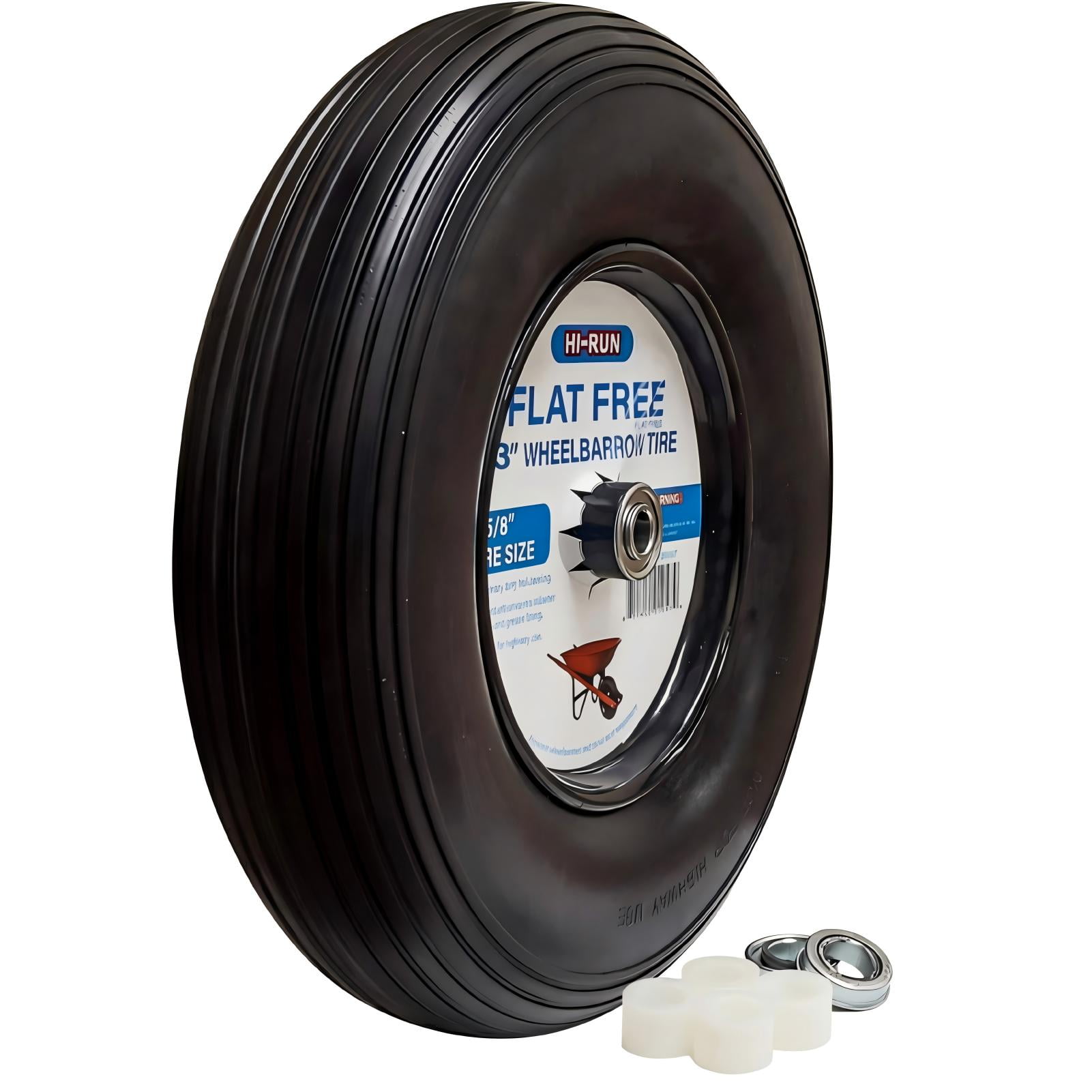 Click here for Hi-Run 13 Ribbed Flat Free 4.00-6 Wheelbarrow Tire... prices