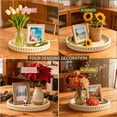11 Inch Round Concrete Tray - Non-Slip Solid Decorative Centerpiece ...