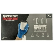 Grease Monkey Gloves All Purpose Disposable Gloves, Nitrile Blue, 100 ...