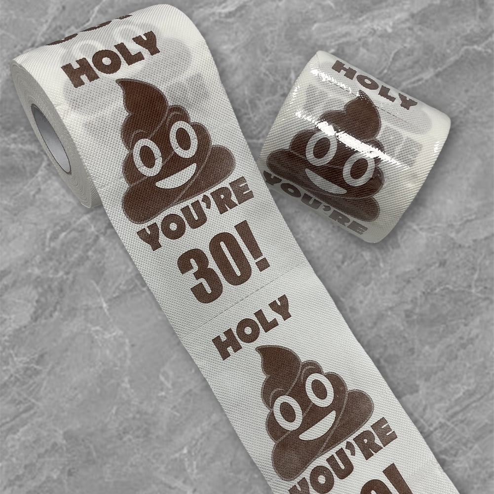Rollo de papel higiénico divertido impreso con caca, papel higiénico de ...