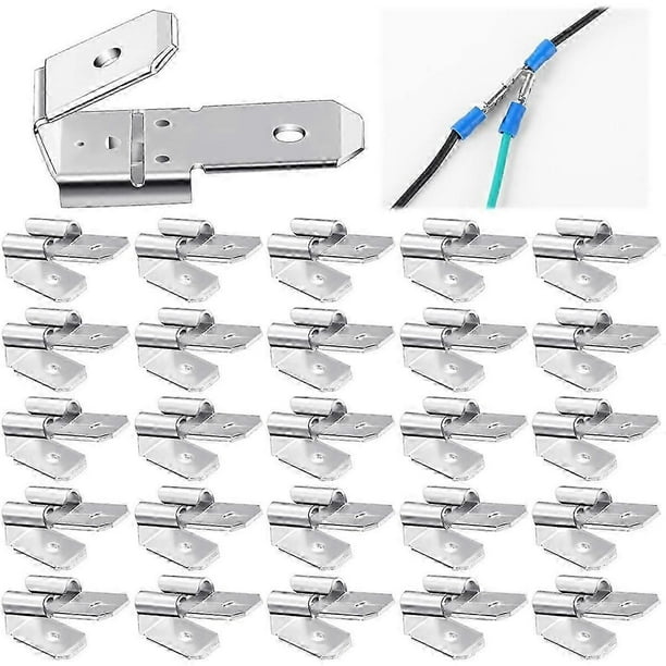 25 Pcs Double Piggyback Spade Connectors,Female Male Quick Disconnect ...