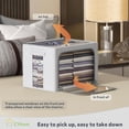 3Pack Foldable Storage Bins - Frame Box Linen Fabric Stackable Clothes ...