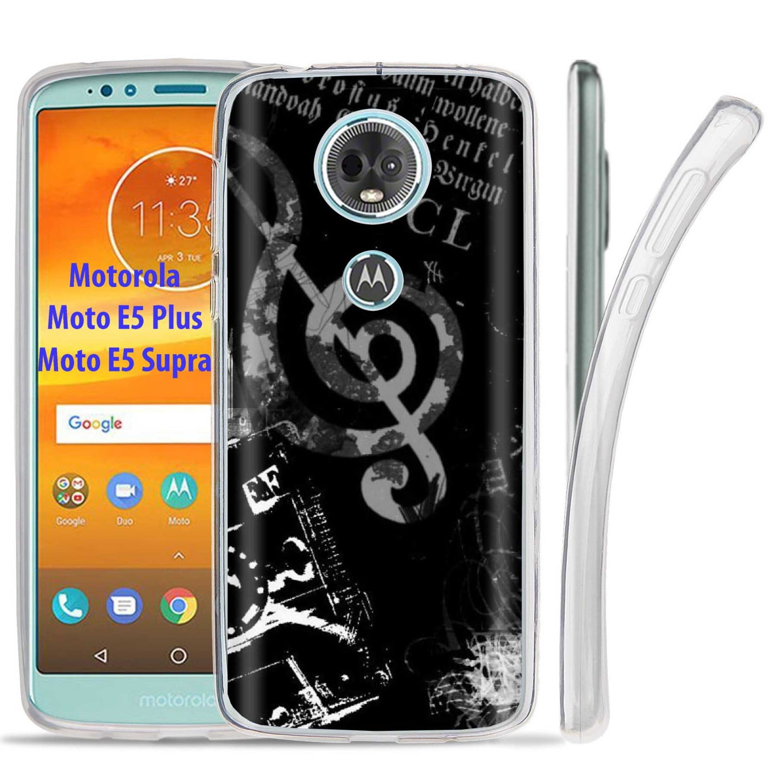 [NakedShield] Motorola Moto E5 Plus /E5 Supra/E Plus 5th Gen [Clear] Ultra Slim TPU Phone Cover ...