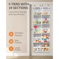 Over the Door Organizer, 5-Tier Extra Large Hanging Storage with 10 ...