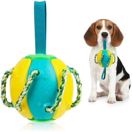 Dog Toys Ball with Chew Ropes, Pet Chew Ball Interactive Dog Toys for ...