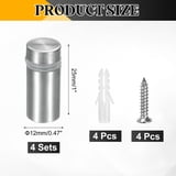 4 Pack 15/32" x 1" Stainless Steel Standoff Sign Standoff Screws ...