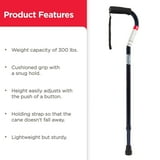 Equate Mobility Offset Handle Cane, Ice Blue HSA/FSA Eligible - Walmart.com