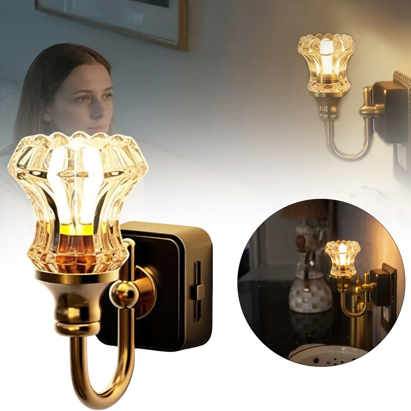 Click here for Xixi Plug In Night Light - Retro Style Led Wall La... prices