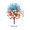 Artificial Lilacs, Red White Blue Patriotic Ground Stakes Faux Flower ...