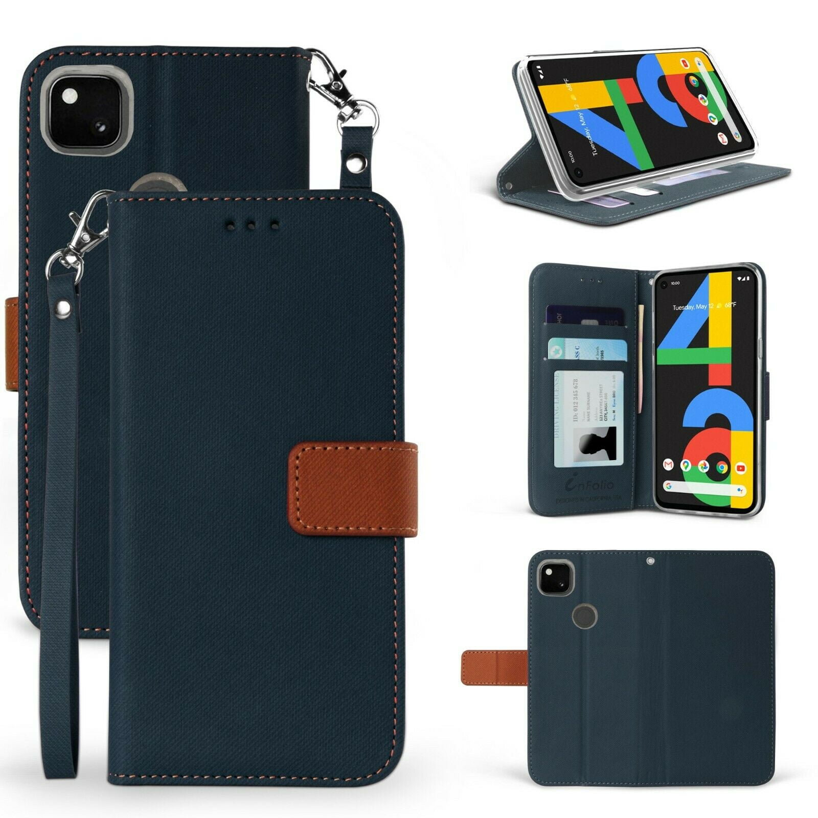 for Google Pixel 4A (NOT FIT Pixel 4A 5G) Wallet Case Phone Case Hybrid ...
