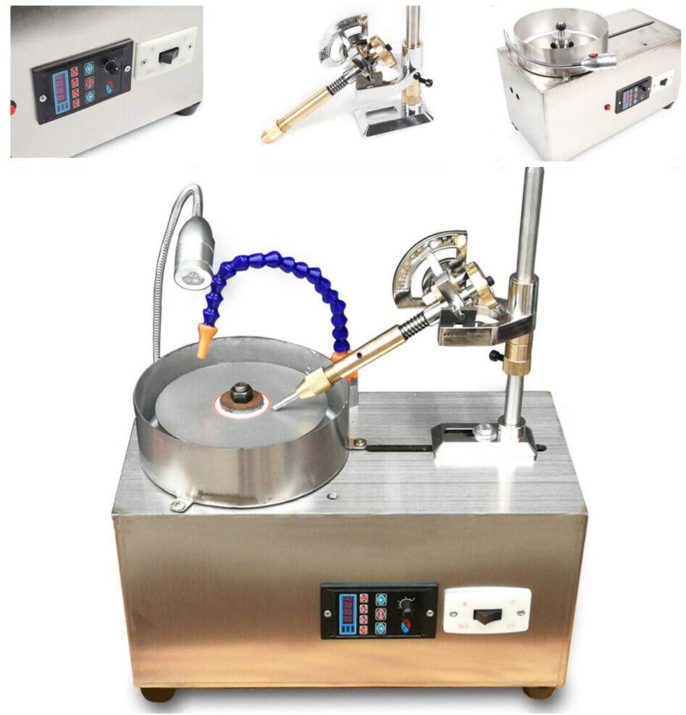 INTBUYING Electric Jewelry Polisher Gem Faceting Machine Jade Flat ...
