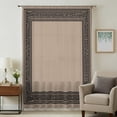 Black Brown Greek Key Sheer Curtains 84 Inch Length, Light Filtering ...