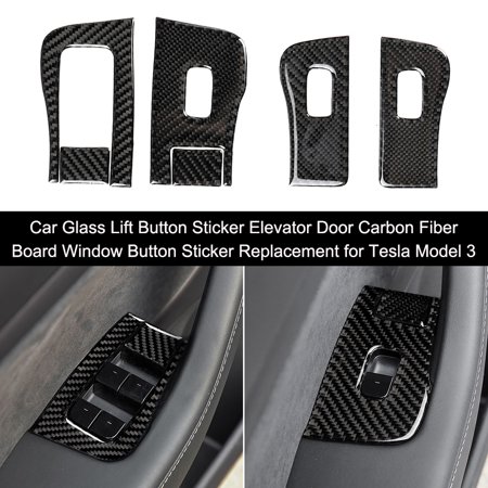 Car Glass Lift Button Sticker Elevator Door Carbon Fiber Board Window ...