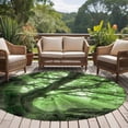 Green Canopy 7FT Round Area Rugs for Living Room Country Rustic Forest ...