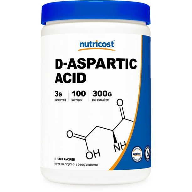 Nutricost D-Aspartic Acid (DAA) Powder 300 Grams - Health Supplement ...