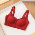 Besolor Womens Zip Front Bras Wireless Seamless No Underwire Padded ...