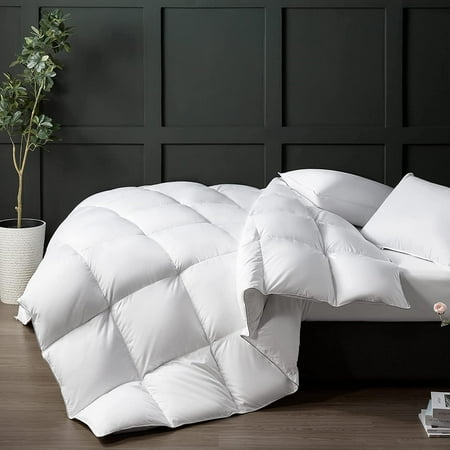 Goose Down Comforter Queen Size - Fluffy Soft Luxury All Season Down ...