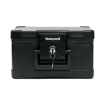 Honeywell Fireproof Box, 0.6 Cu ft, Waterproof, 30-Min Fire Key Lock ...