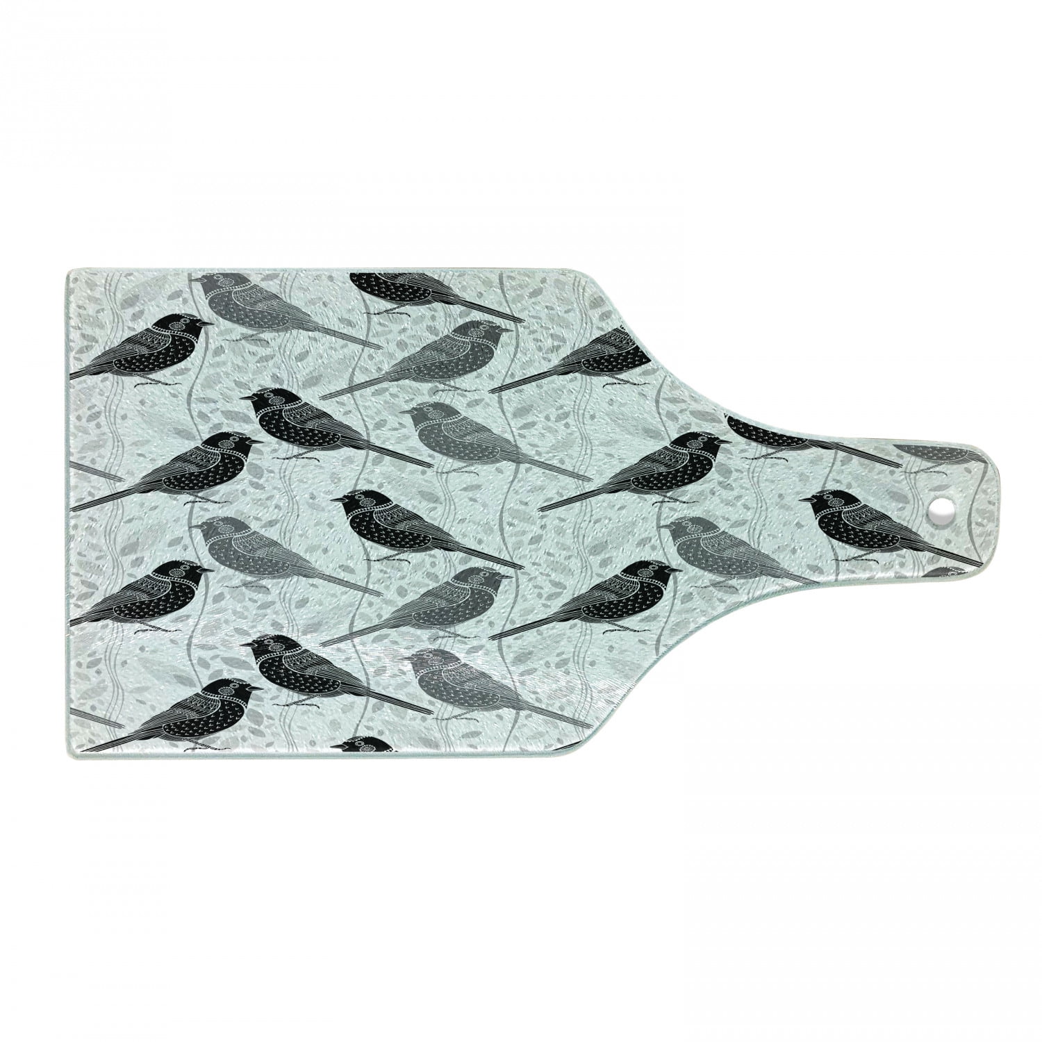 Grey Cutting Board, Floral Flower Buds Leaves Pattern English Country ...