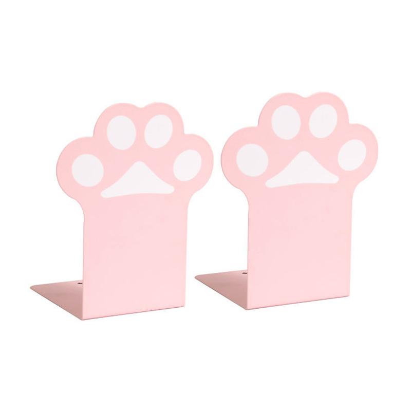 Metal Desktop Bookends Support Cartoon Cat Paw Book Ends Book Stopper ...