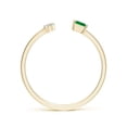2wist Designs 18K Yellow Gold Plated Open Circle Emerald Square And ...