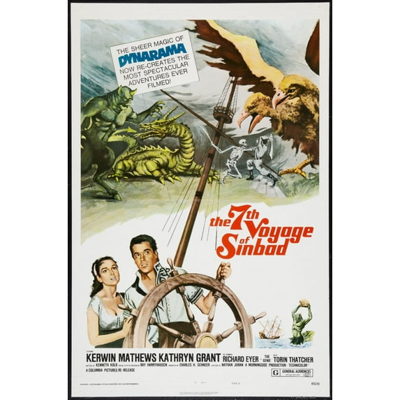Western Graphic 7Th Voyage Of Sinbad Mini Movie Poster 11inx17in 11x17 ...