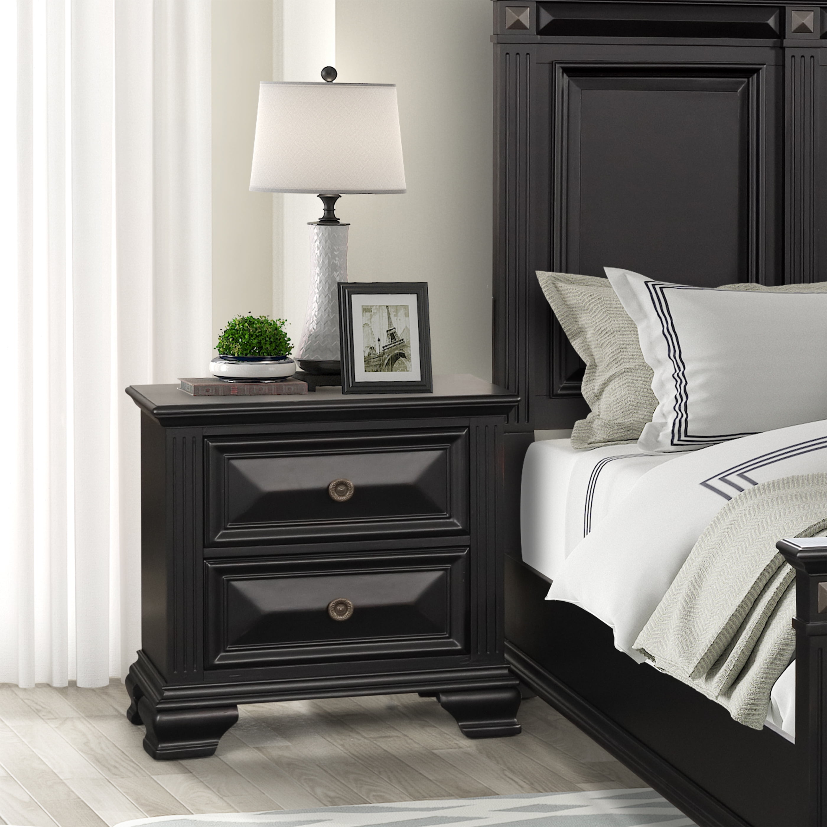 Black distressed bedroom furniture store