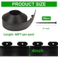 4 Inch Tall 66 FT Garden Edging Kit with 90pcs Spikes, Plastic Edging ...