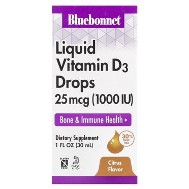 Bluebonnet Liquid Calcium Magnesium Citrate Vitamin D3 Supplement ...