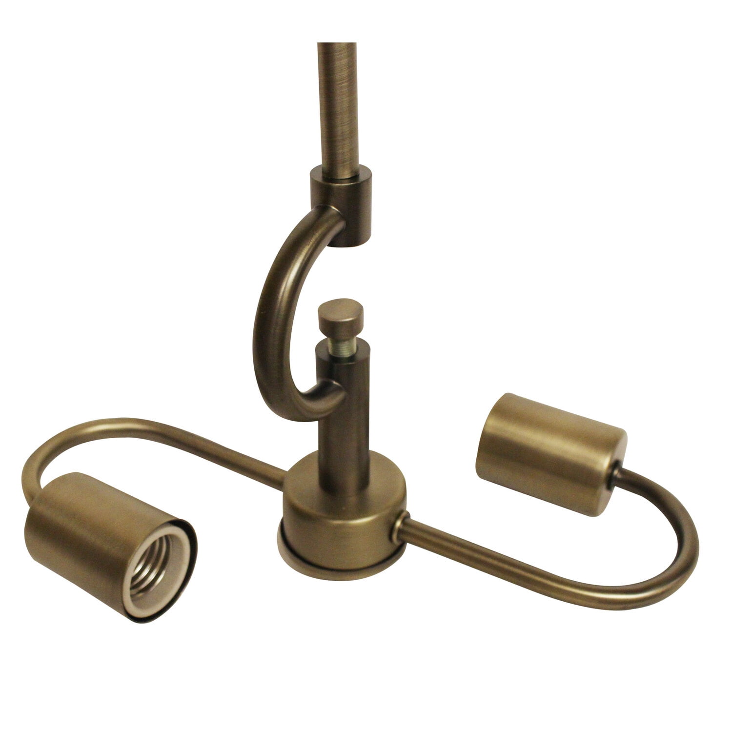 Cloth & Wire Antique Brass Color Pendant Light Fixture for 2 Lights ...