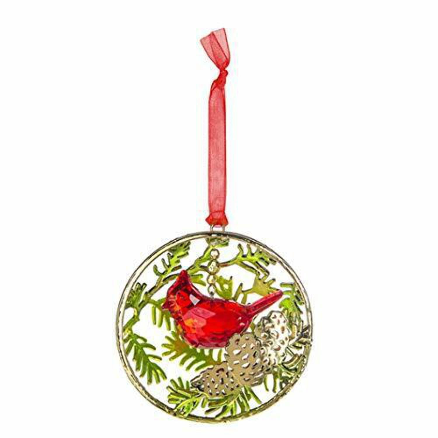 Ganz ACRYX-191 Pinecone Cardinal Ornament, 3-inch Diameter - Walmart.com