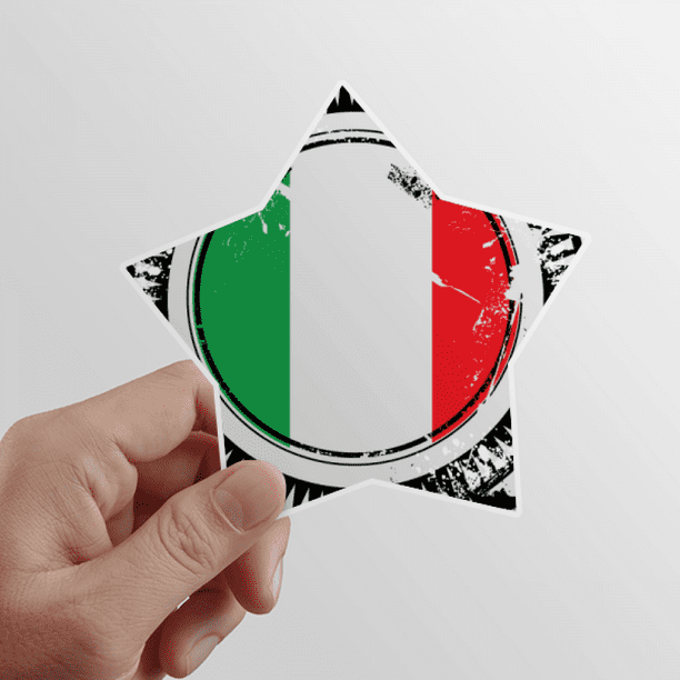 italy national flag eu country mark star sticker paster vinyl car tags ...