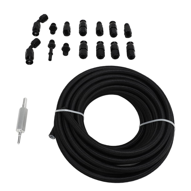 Fuel Hose Fitting Adapter Kit, Fuel Line Fitting Kit PTFE Rubber 6AN 3 ...