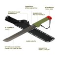 Swiss Tech Machete 18-inch Sawtooth with Titanium-Coated Stainless ...