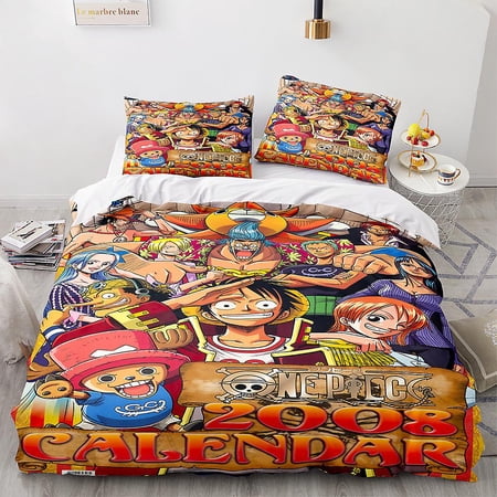 One Piece 29# Pirate King Lufei Three Piece Quilt Cover Bed Sheet ...